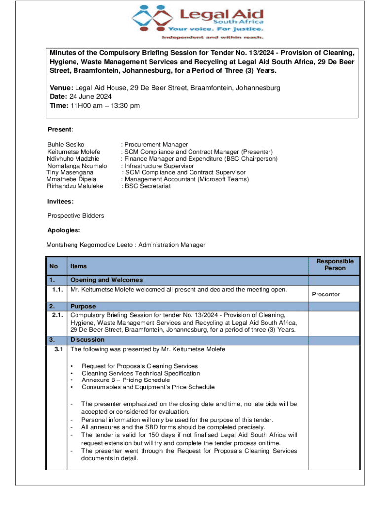 Fillable Online Provision for Cleaning, Hygiene, Waste Management and ... Fax Email Print ...