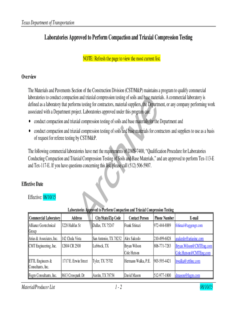 Fillable Online Tex-117-E, Triaxial Compression for Disturbed Soils and ...