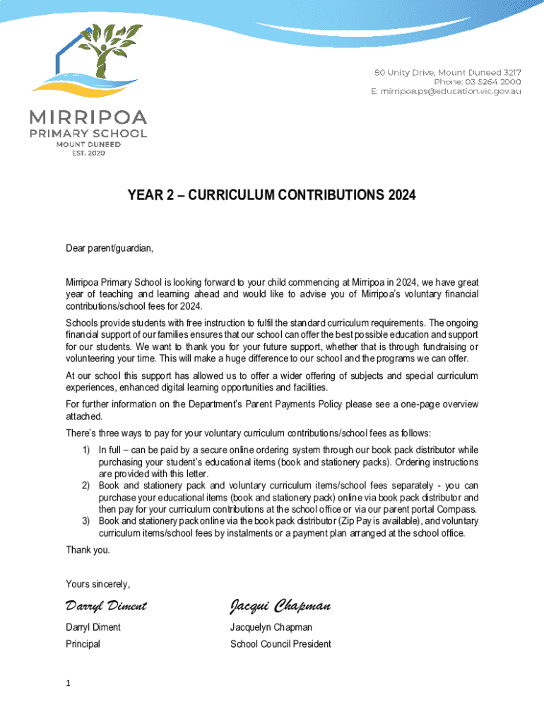 Fillable Online Mirripoa Primary School - Hi everyone and welcome to ...