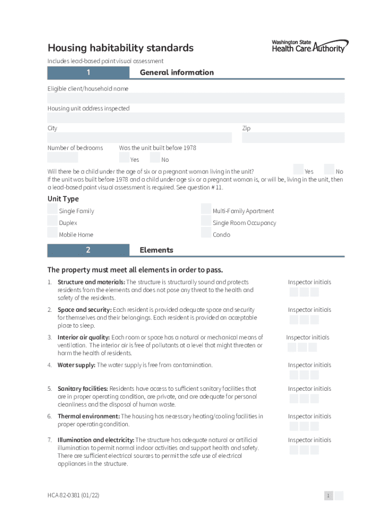 Fillable Online chg Landlord Habitability Standards Certification Form Fax Email Print - pdfFiller