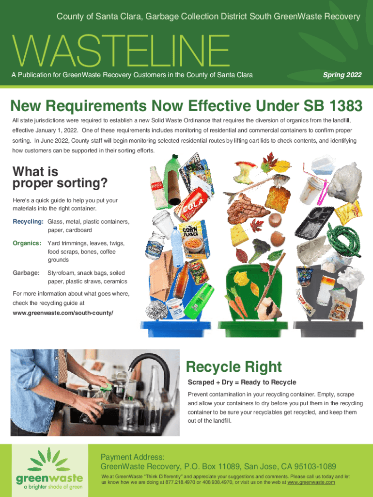 Fillable Online What is SB 1383? - Recycling and Waste Reduction ...