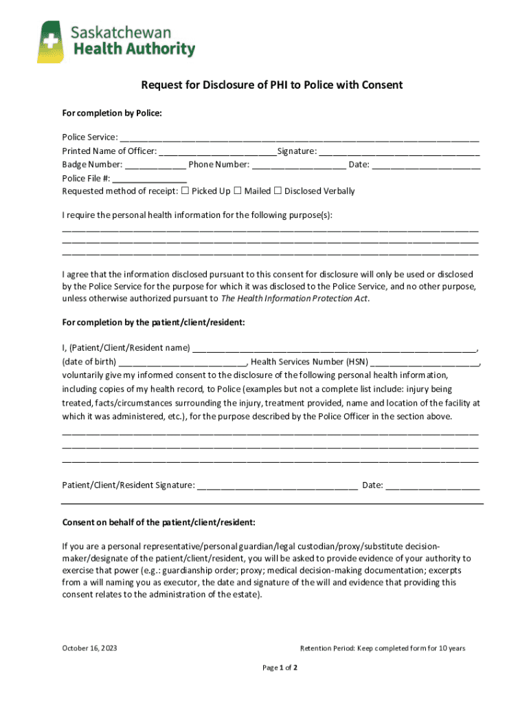 Fillable Online When Should You Disclose PHI to Law Enforcement? Fax ...