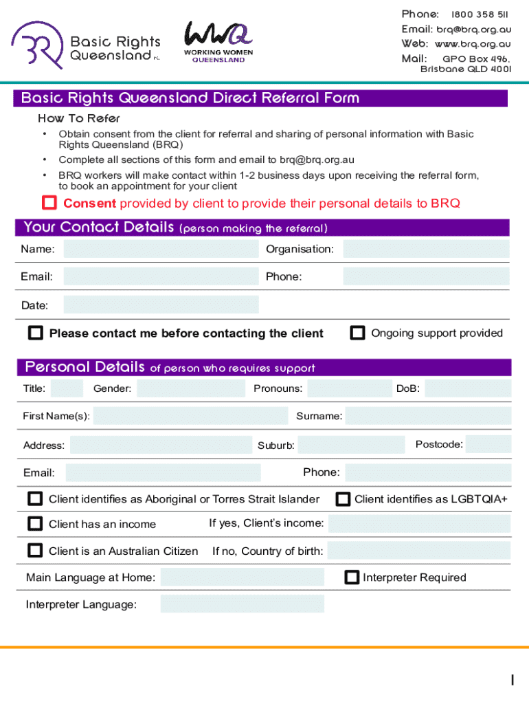 Fillable Online Direct Referal Form Fax Email Print - pdfFiller