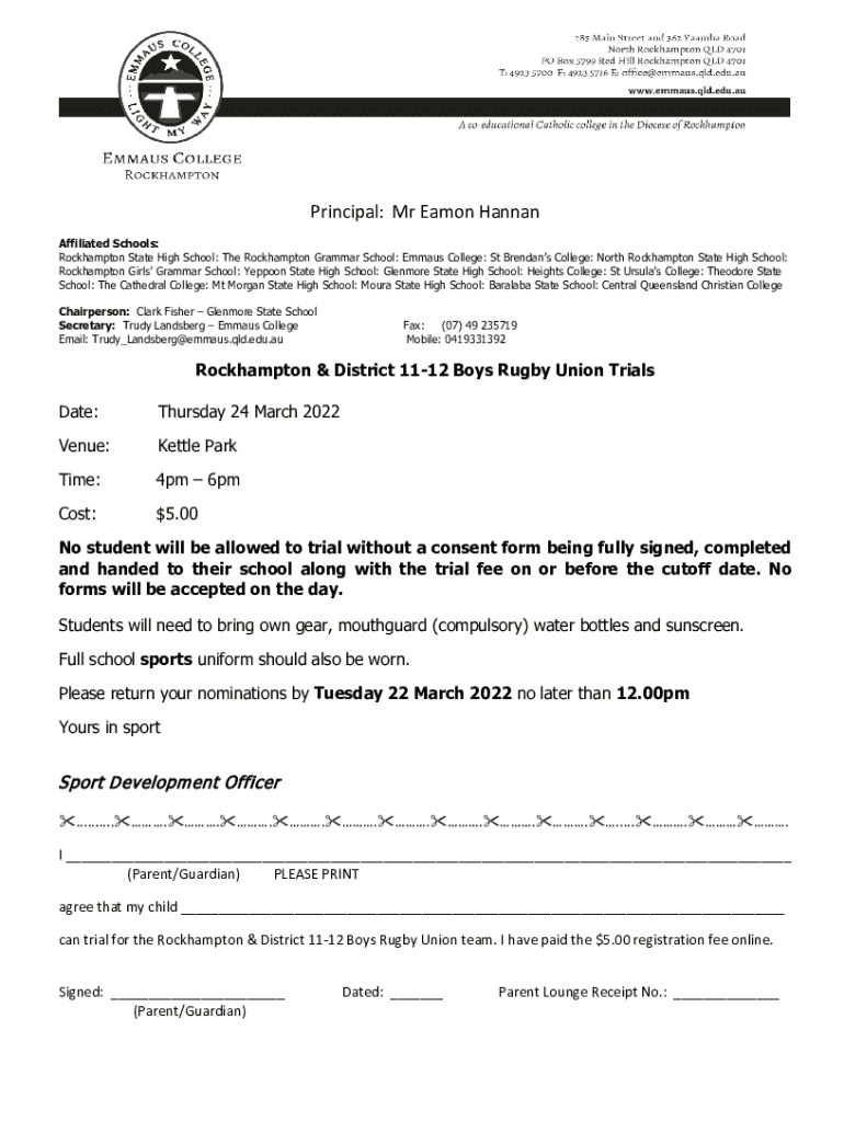 Fillable Online Fillable Online Eamon Hannan - Principal - Emmaus ... Fax Email Print - pdfFiller