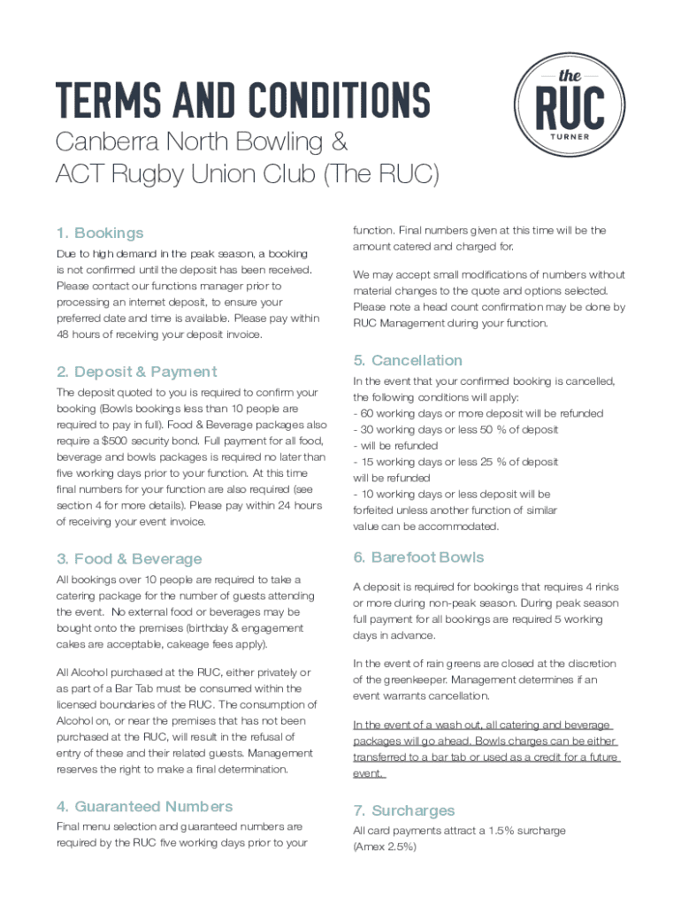 Fillable Online RUC Turner Bowls Club diversifying revenue streams and ...