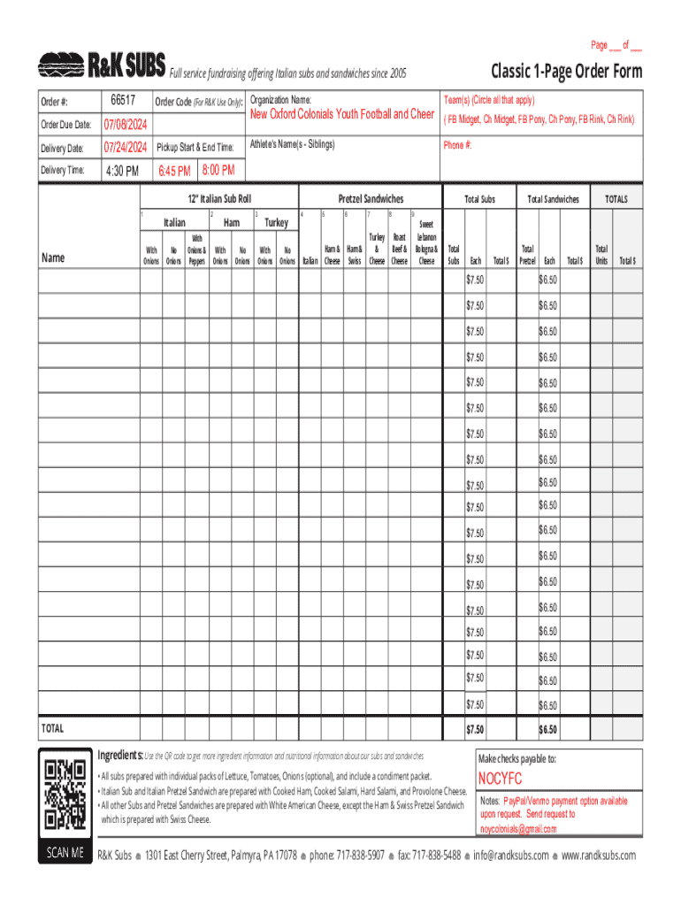 Fillable Online Order Code (For R&K Use Only): Fax Email Print - pdfFiller