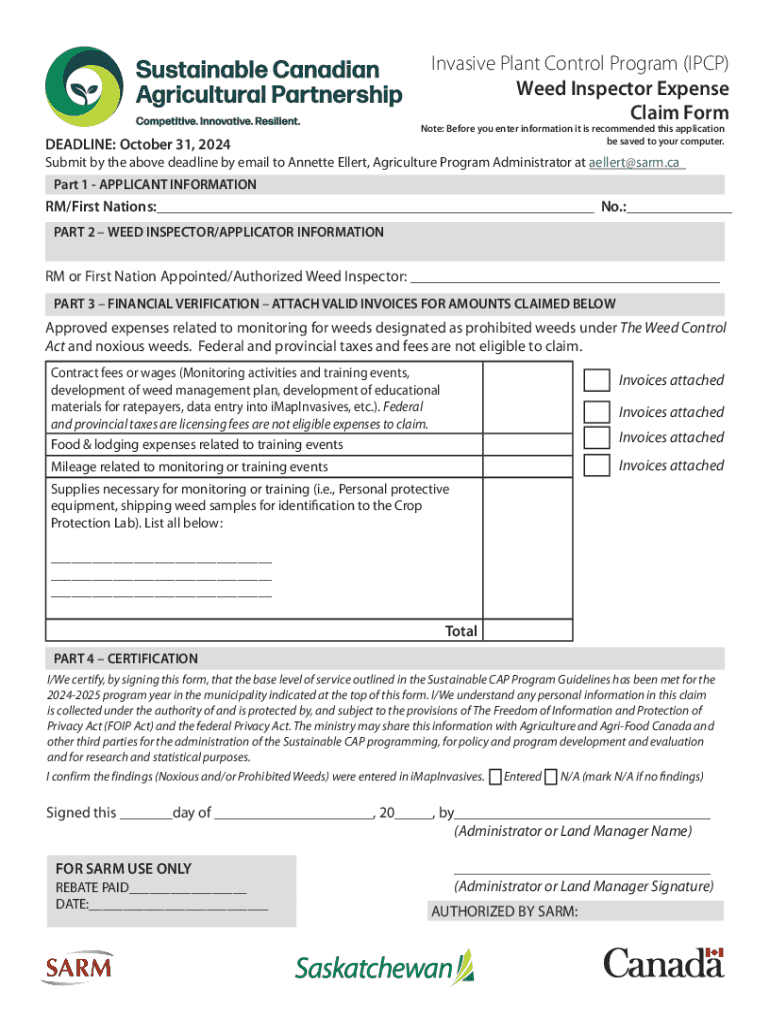 Fillable Online Invasive Plant Control: Invasive Plant Management Plan ...