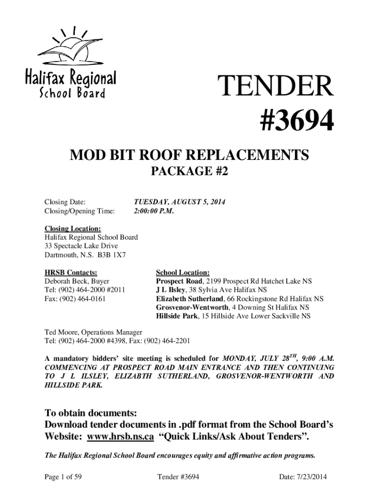 Fillable Online MOD BIT ROOF REPLACEMENTS Fax Email Print - pdfFiller