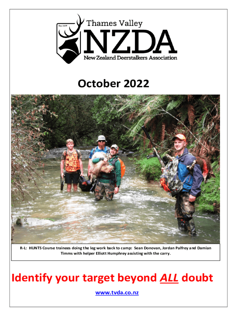 Fillable Online R-L: HUNTS Course trainees doing the leg work back to ...