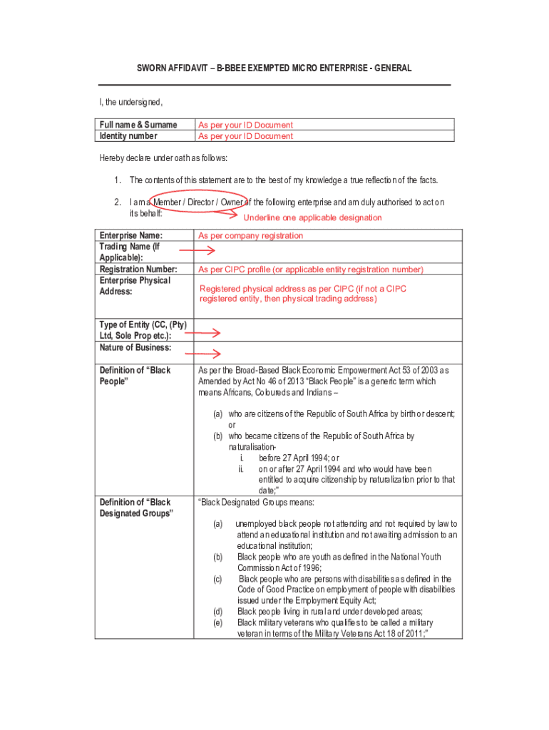 Fillable Online Bee sworn affidavit pdf download: Fill out & sign ...