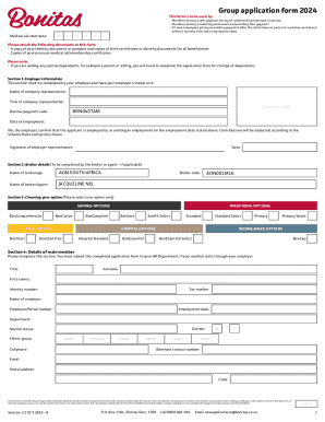 Fillable Online Group Application Form 2024 Fax Email Print - pdfFiller