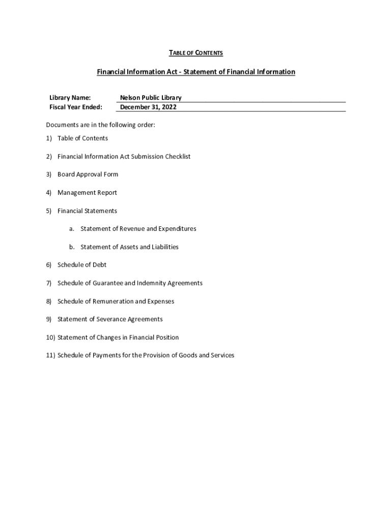 Fillable Online Statement of Financial Information - Nelson Public ...