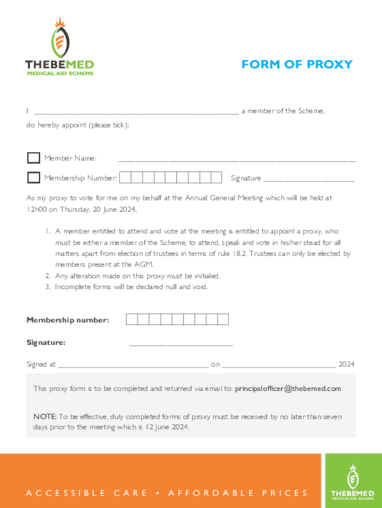 Fillable Online TMD AGM Proxy Form2024editable - Thebemed\'s Fax Email ...