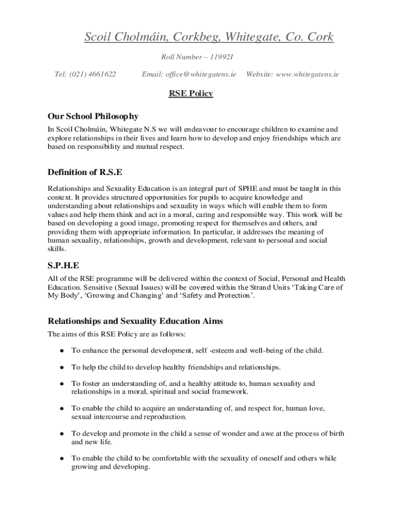 Fillable Online Sean Kelly MEP - I visited Scoil Cholmin Whitegate ...