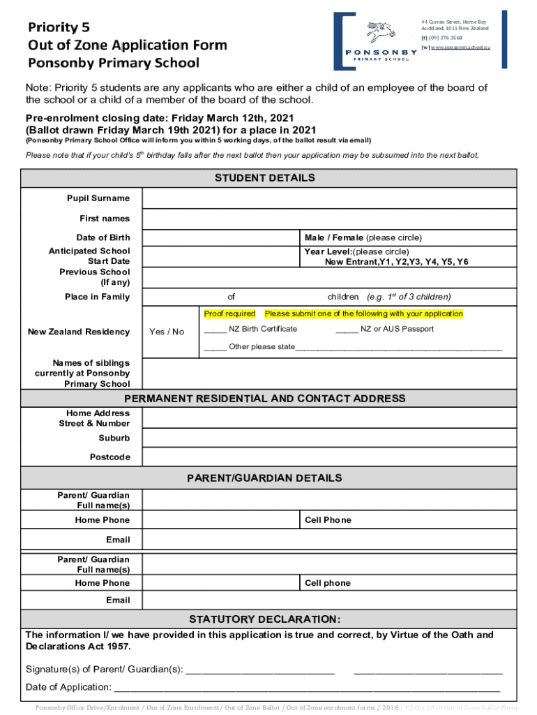 Fillable Online Priority 5 students are any applicants who are either a child ... Fax Email ...