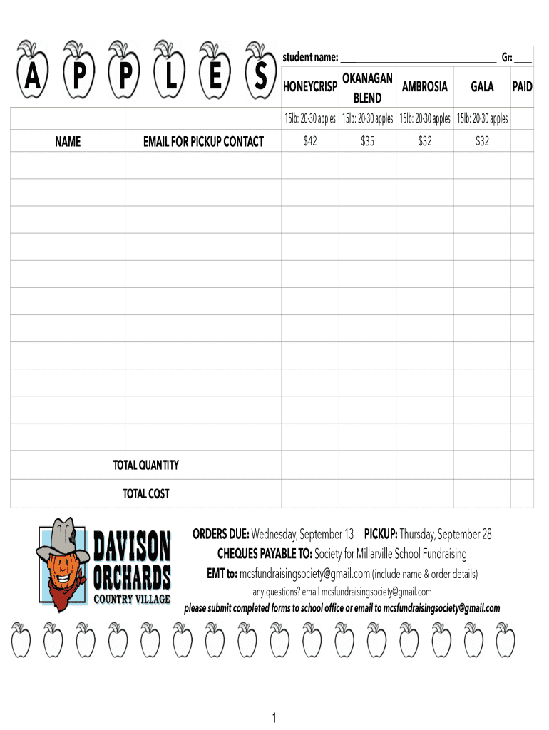 Fillable Online Apple order form PDF Fax Email Print - pdfFiller