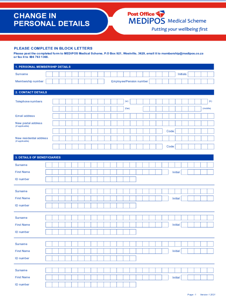 Fillable Online Medical Scheme MEDiPOS Medical ... Fax Email Print ...