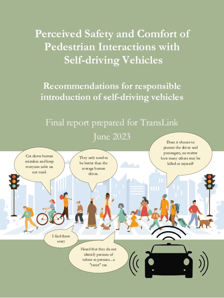 Fillable Online Perceived comfort and safety of road users in real-wold ...