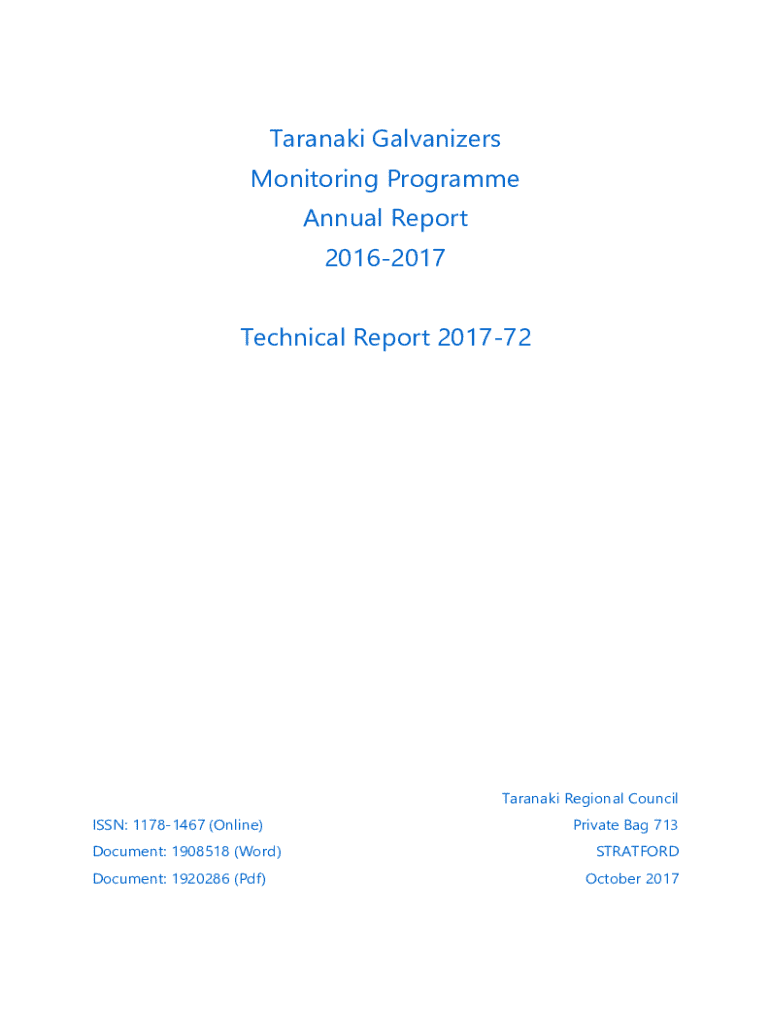 Fillable Online Taranaki By Products Ltd consent monitoring report Fax ...