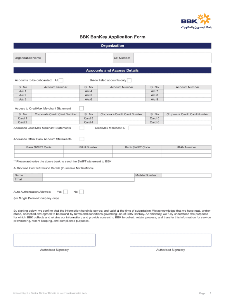 Fillable Online BBK BanKey Application Form Fax Email Print - pdfFiller