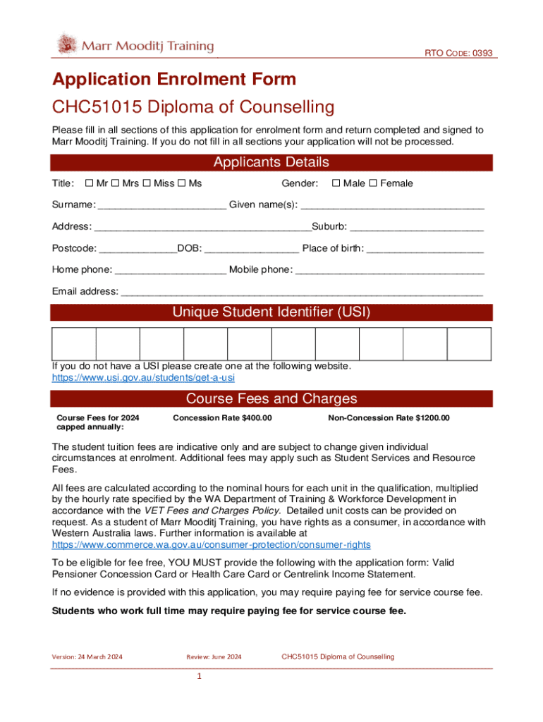 Fillable Online Mental Health Counselor Form 1 Application for Licensure Fax Email Print - pdfFiller