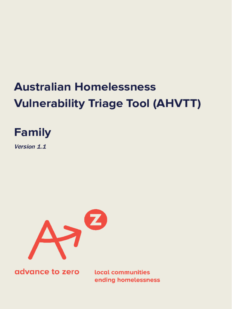 Fillable Online Australian Homelessness Vulnerability Triage Tool ...