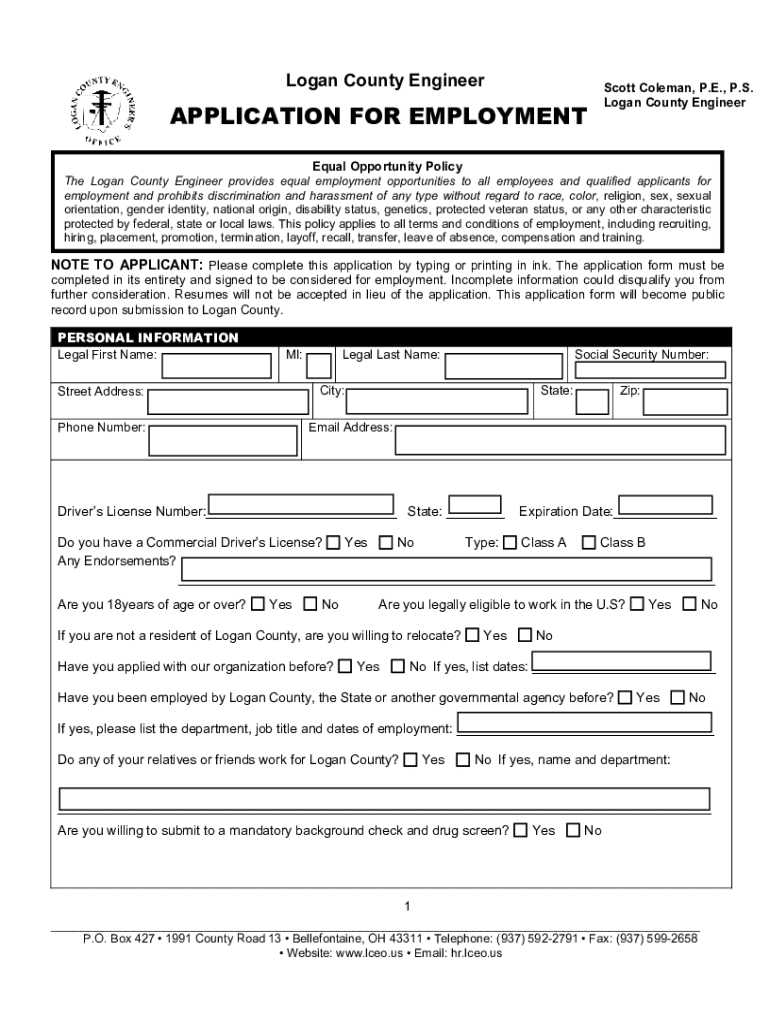 Fillable Online Application Word 97 - Logan County - Colorado.gov Fax ...