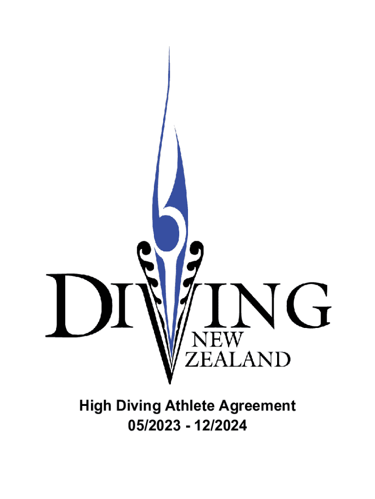 Fillable Online DNZ High Diving Athlete Agreement 2023 to 2024.docx Fax ...