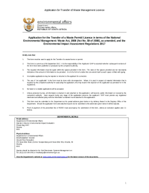 PERMITTING FREQUENTLY ASKED QUESTION - sawic environment gov Doc Template | pdfFiller