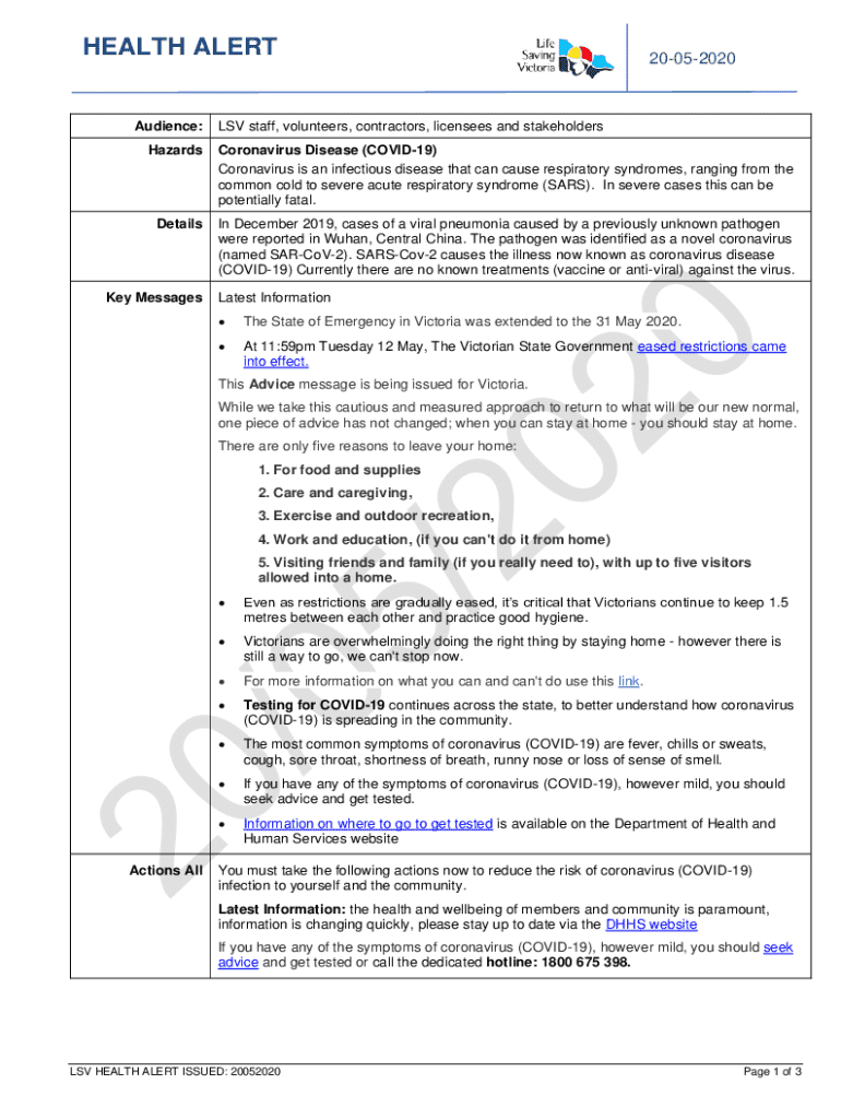 Fillable Online Coronavirus: All you need to know about symptoms and risks Fax Email Print ...