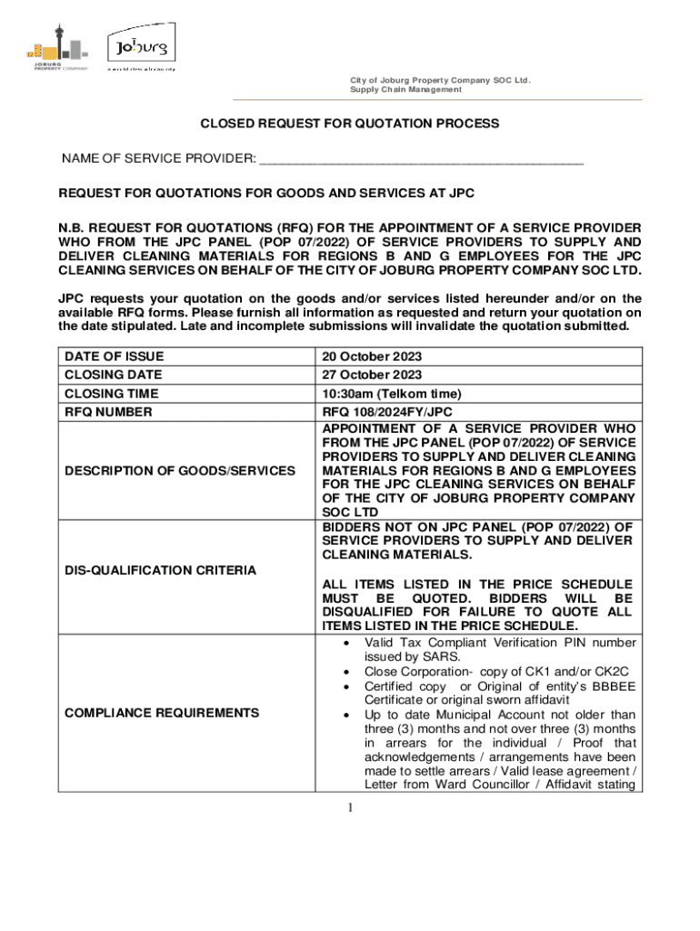 Fillable Online WHO FROM THE JPC PANEL (POP 07/2022) OF SERVICE ...