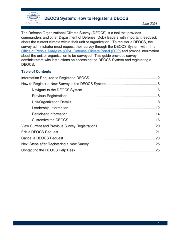 Fillable Online defense climate portal survey resource center Fax Email ...