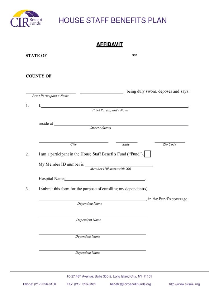 Fillable Online Income Verification Affidavits - New York City ...