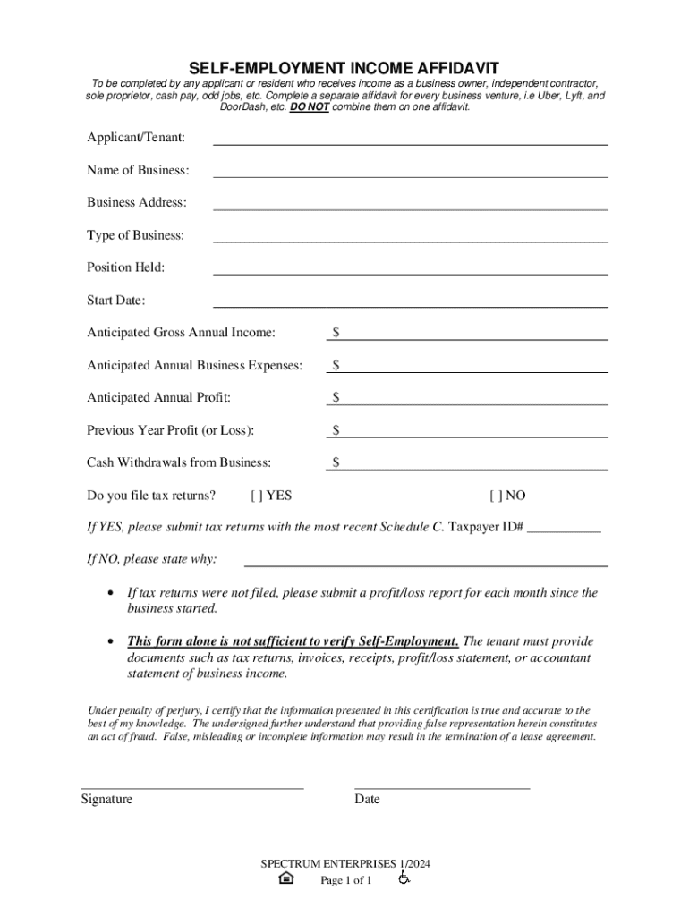 Fillable Online How do I prove income when I am self-employed? Fax ...