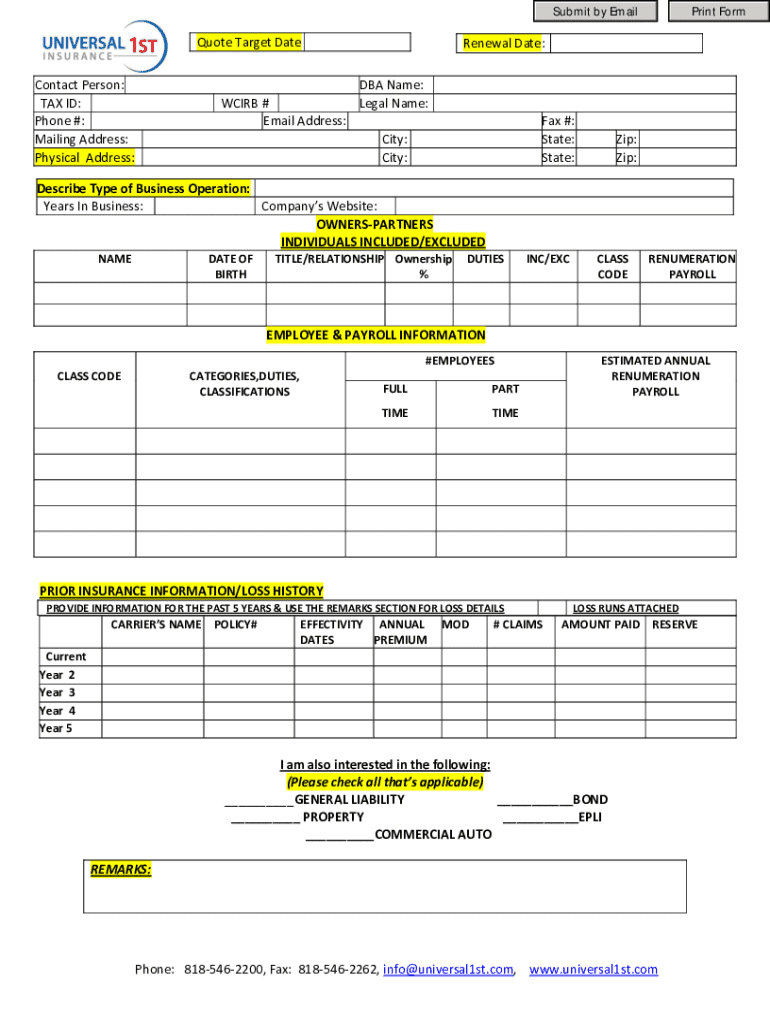 Fillable Online WCIRB Coverage Website Dispute Form Fax Email Print ...