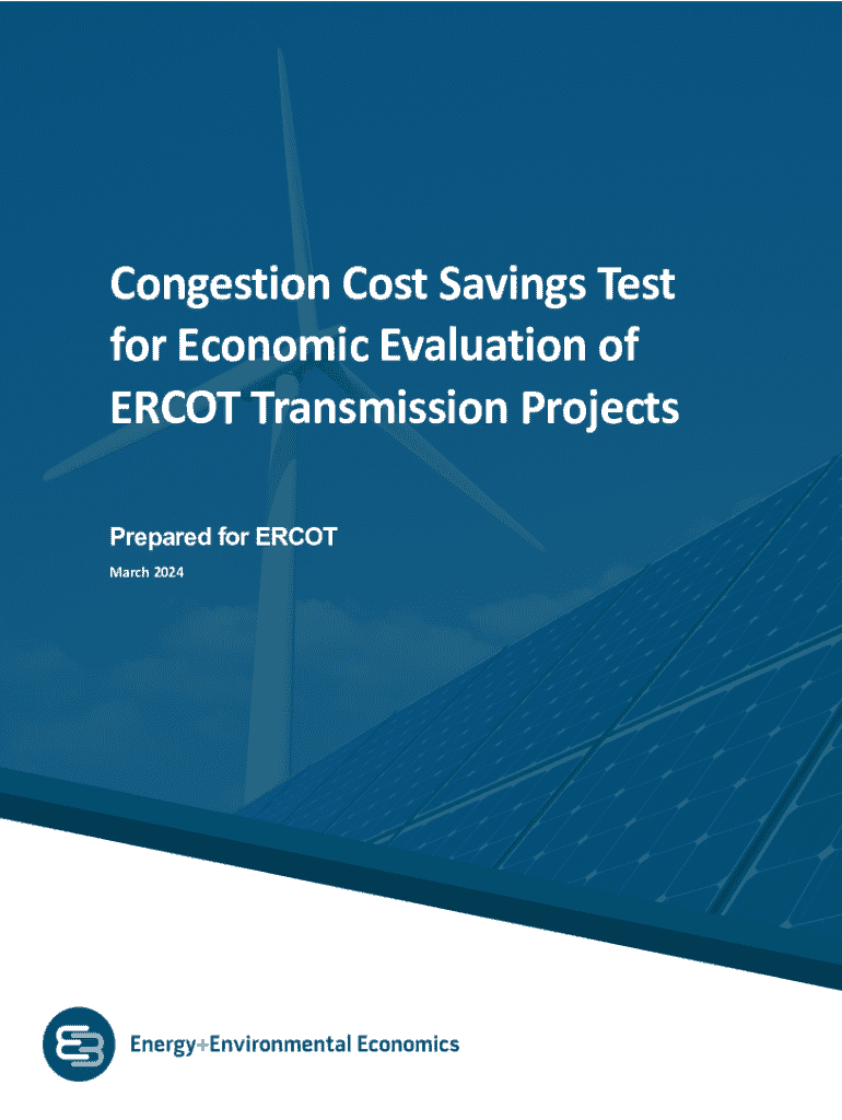 Fillable Online Congestion Cost Savings Test for Economic Evaluation of ...