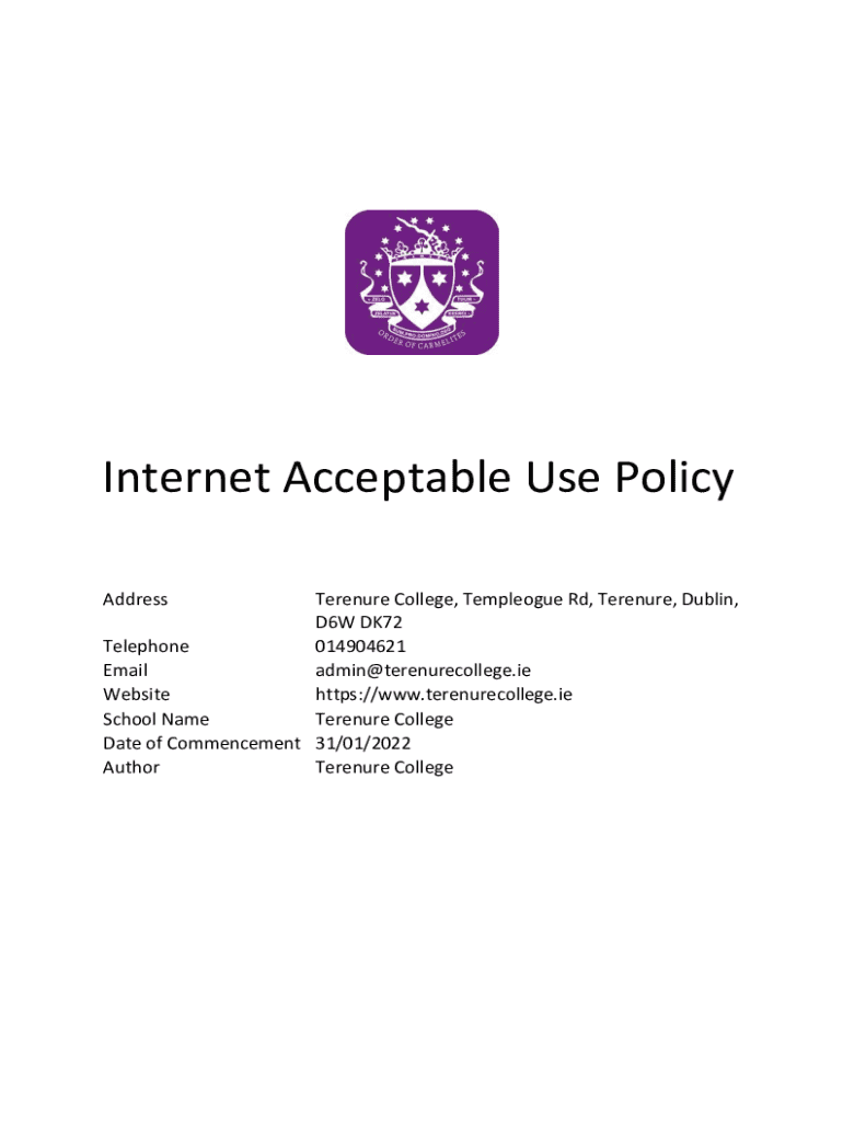 Fillable Online Information & Communications Technology Acceptable ... Fax Email Print - pdfFiller