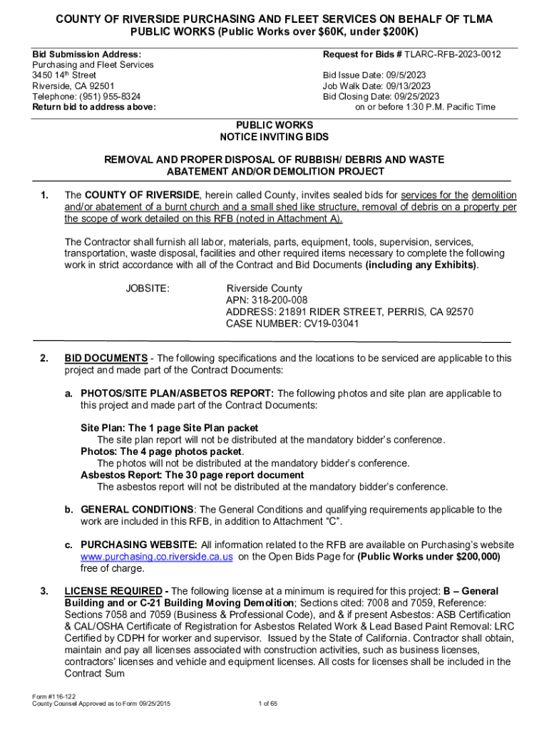 Fillable Online PUBLIC WORKS (Public Works over $60K, under $200K) Fax ...