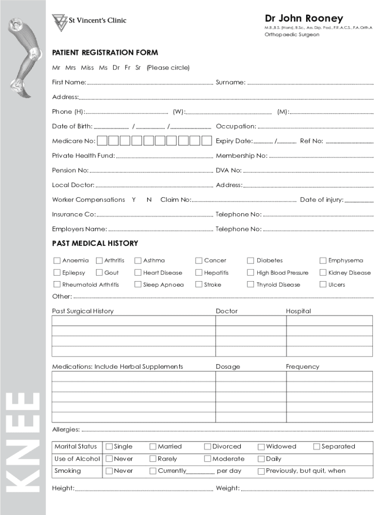 Fillable Online knee-forms.pdf Fax Email Print - pdfFiller