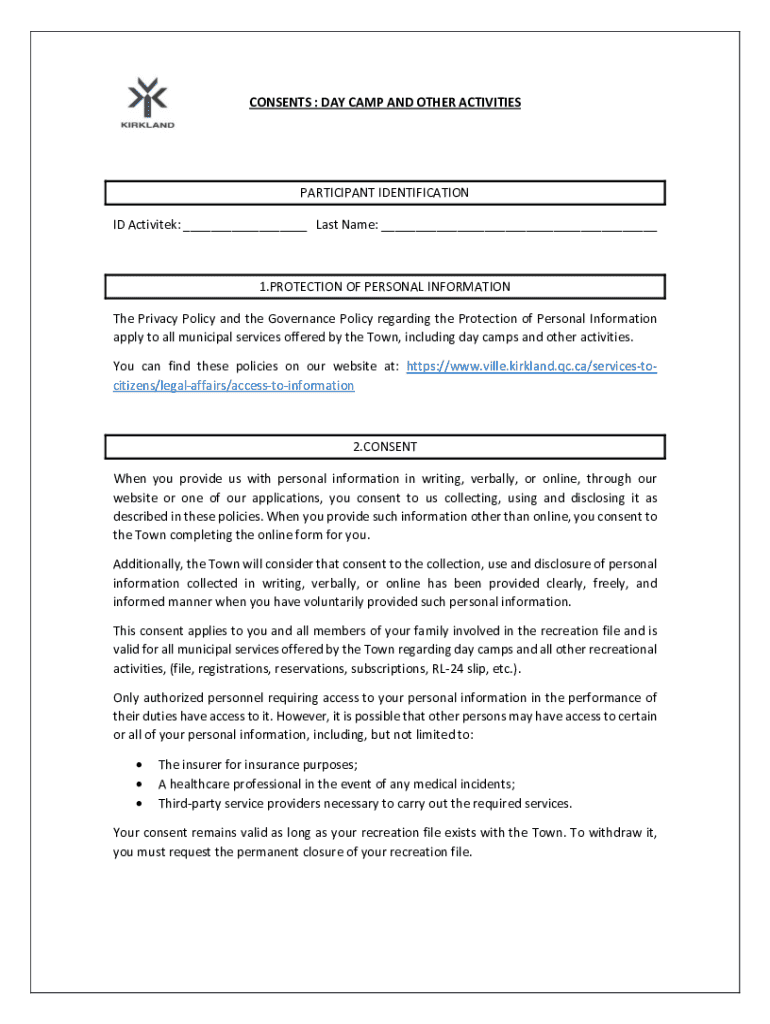 Fillable Online Personal information charter - Government Digital ...