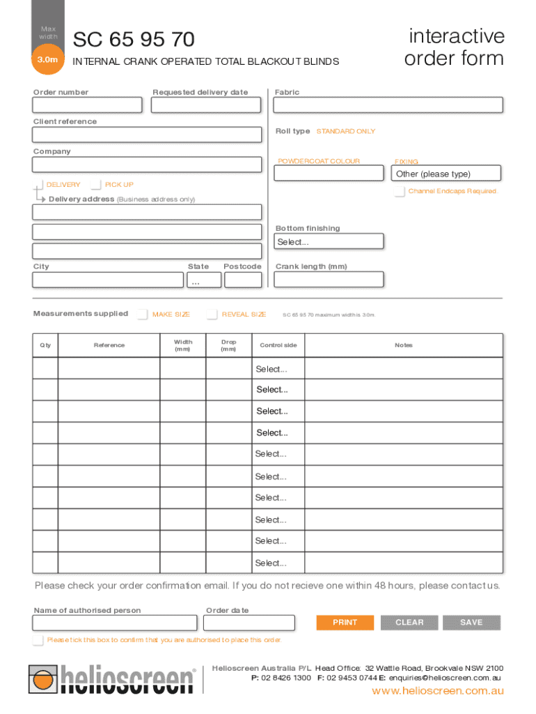 Fillable Online SC 65 95 70 Order Form-B Fax Email Print - pdfFiller
