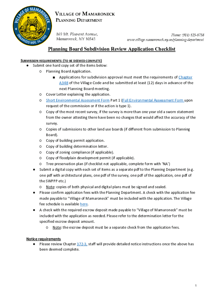 Fillable Online WHEN TO PREPARE A PLANNING BOARD APPLICATION ... Fax ...