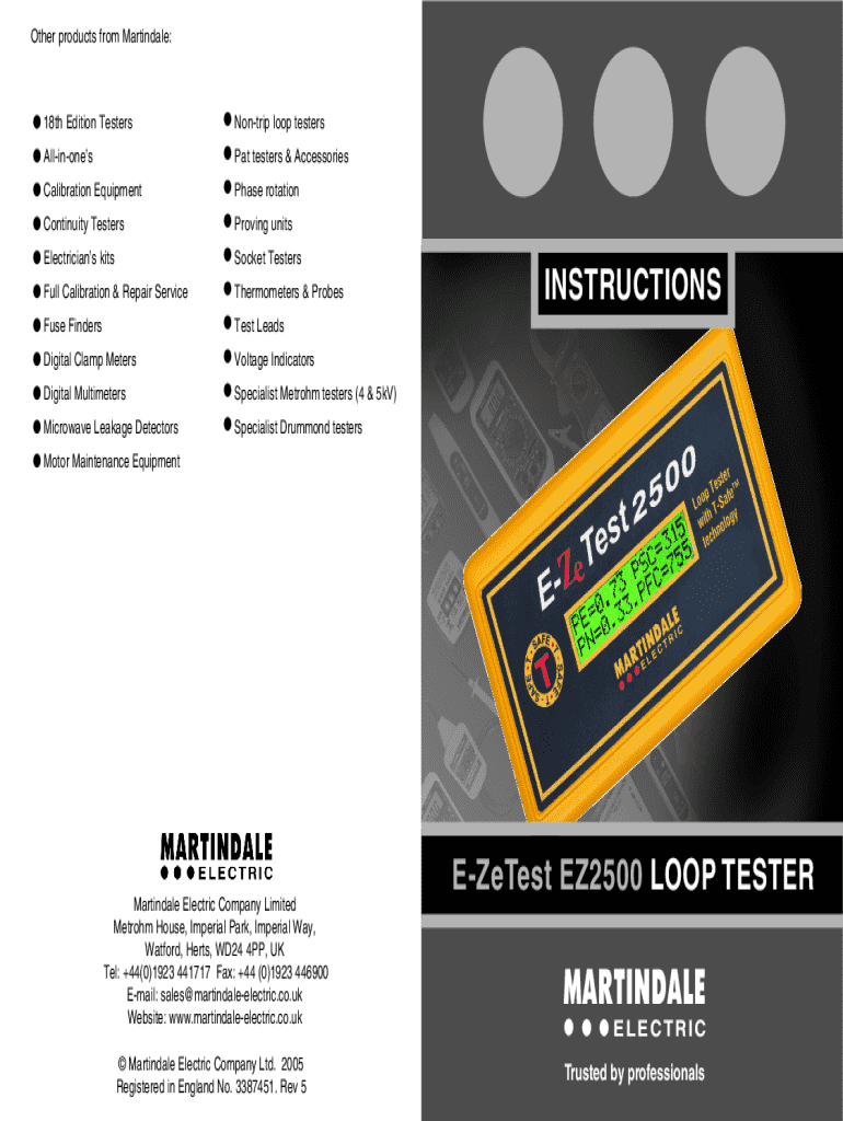 Fillable Online PC105 3-phase socket tester specification sheet Fax ...