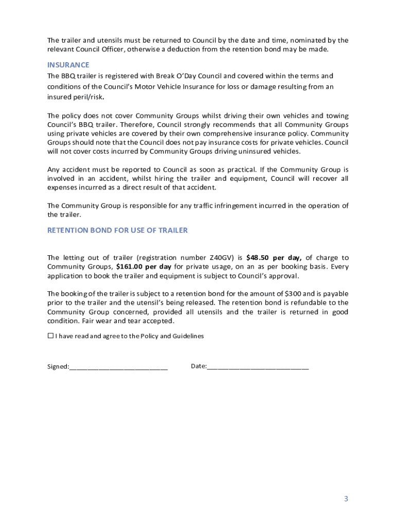 Fillable Online Final Safe Work Method Statement Community BBQ Trailer ...