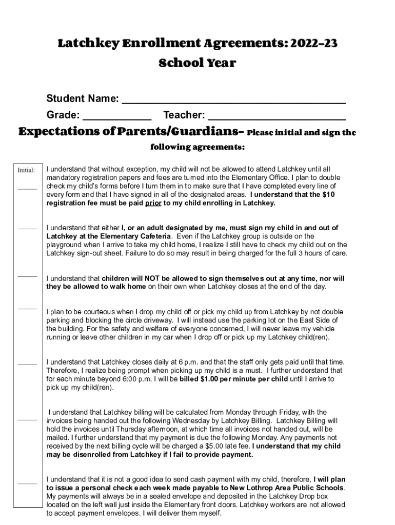 Fillable Online enrollment registration information/agreement Fax Email ...