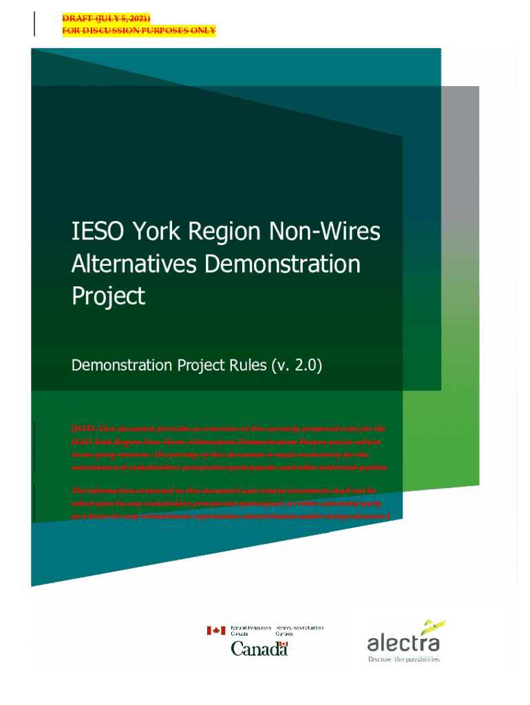 Fillable Online IESO York Region Non-Wires Alternatives Demonstration ...