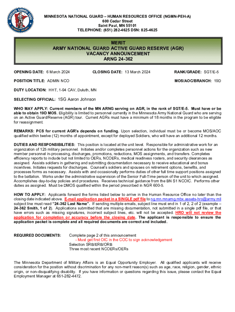 Fillable Online MOS/AOC/BRANCH: 19D Fax Email Print - pdfFiller