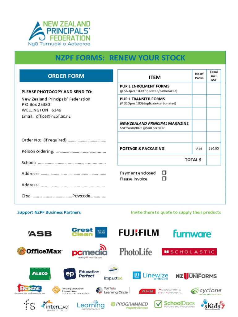 Fillable Online renew your stock - order form Fax Email Print - pdfFiller