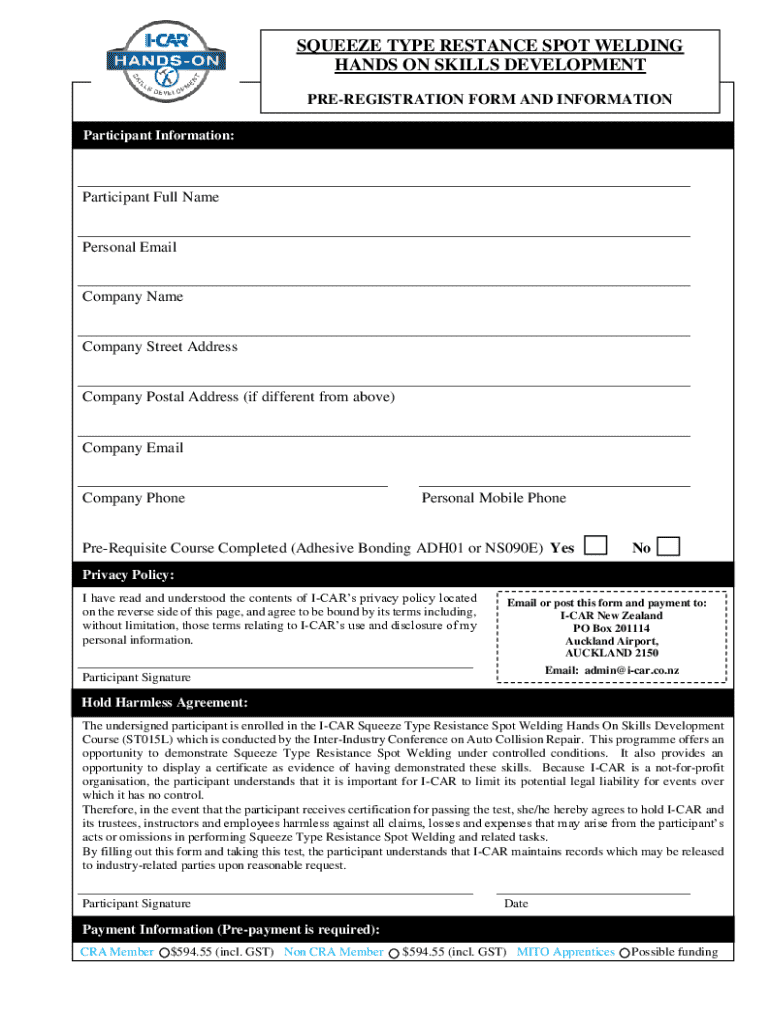 Fillable Online Squeeze-Type Resistance Spot Welding Hands-On Skills ... Fax Email Print - pdfFiller