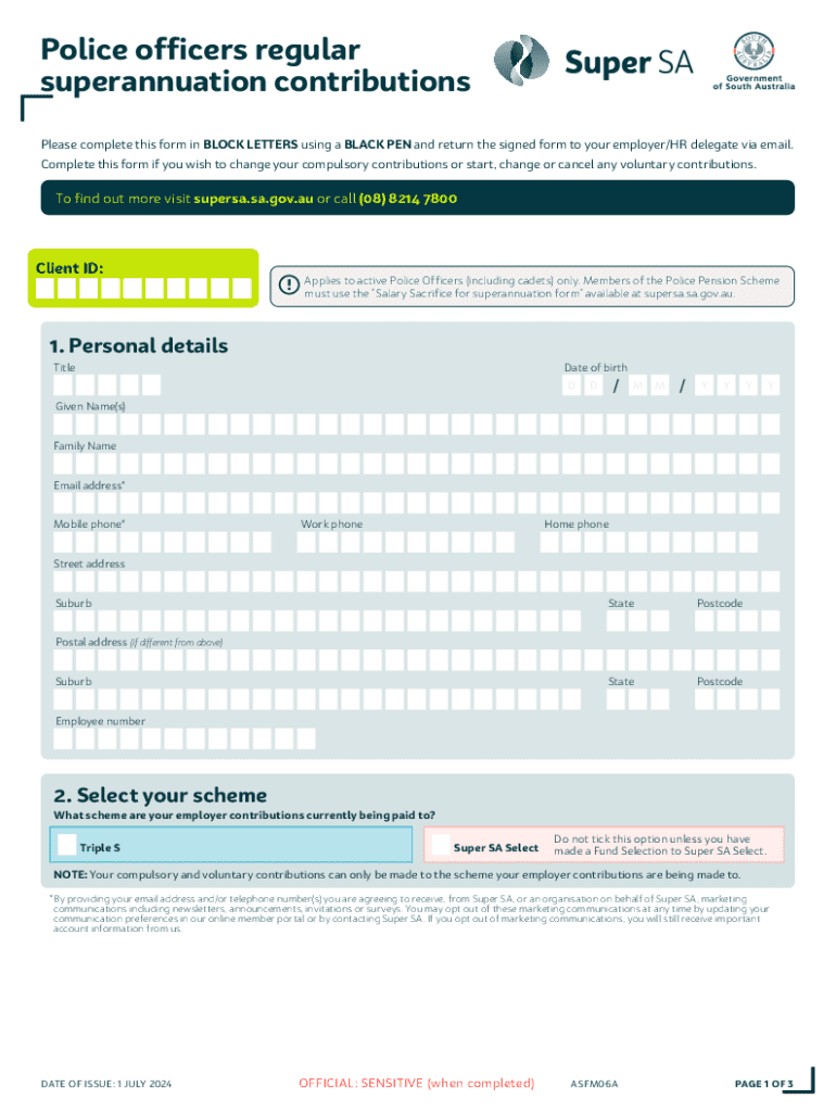 Fillable Online Fillable Online Police officers regular superannuation ... Fax Email Print ...